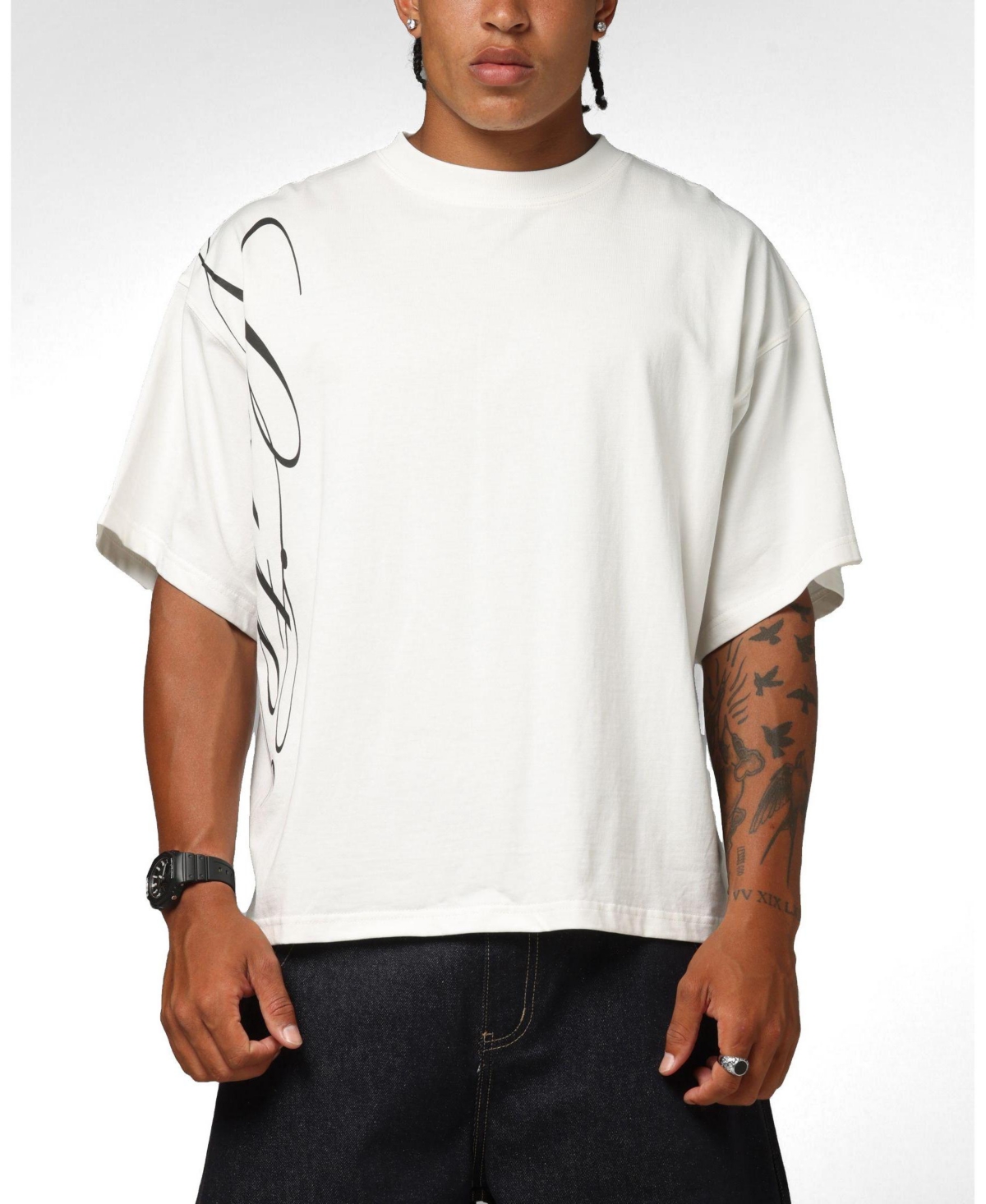 Click here for Loiter Mens Apeezy Oversized T-Shirt - Off-white prices