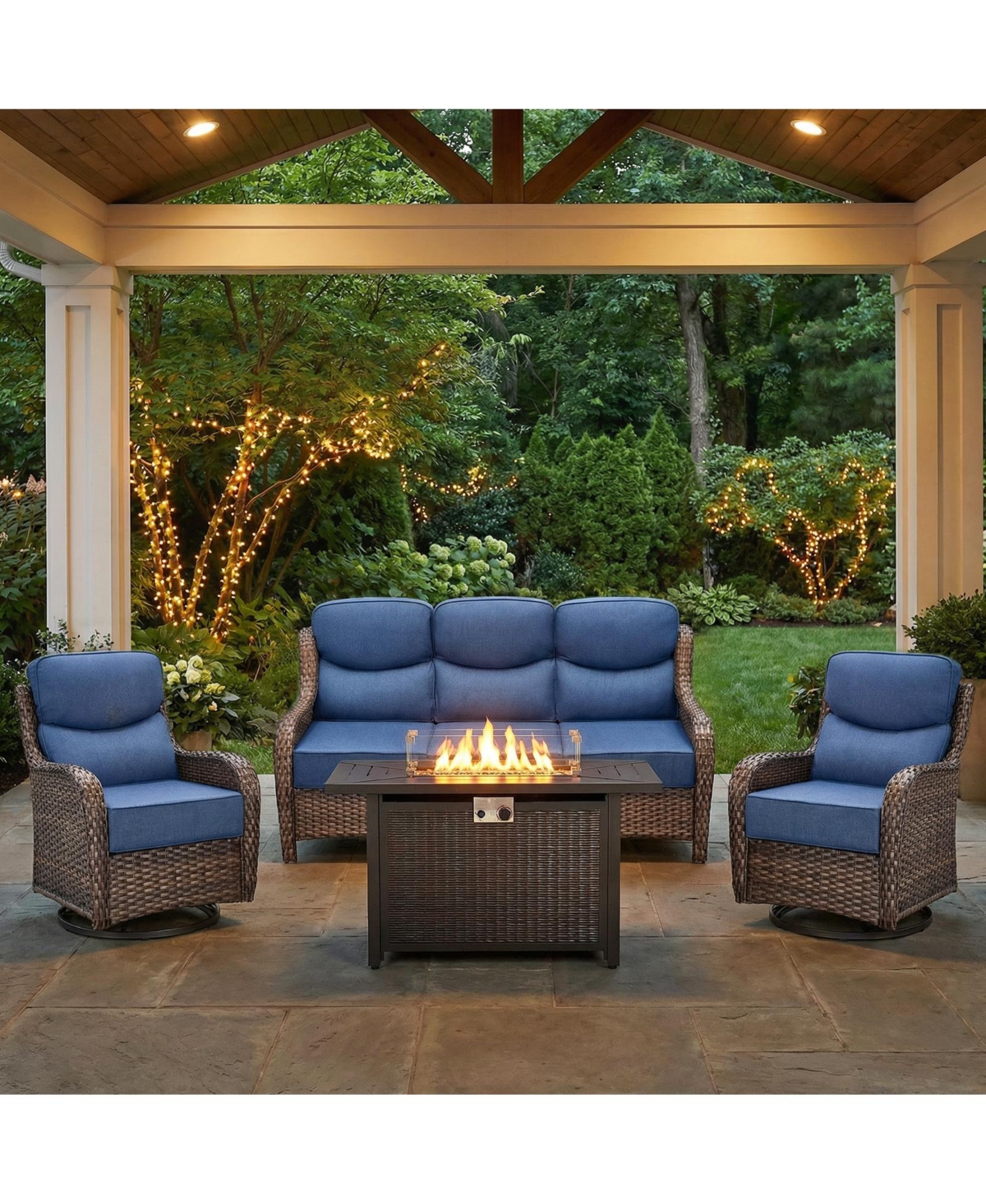 Click here for Pocassy Outdoor Patio Furniture Sets with Firepit... prices