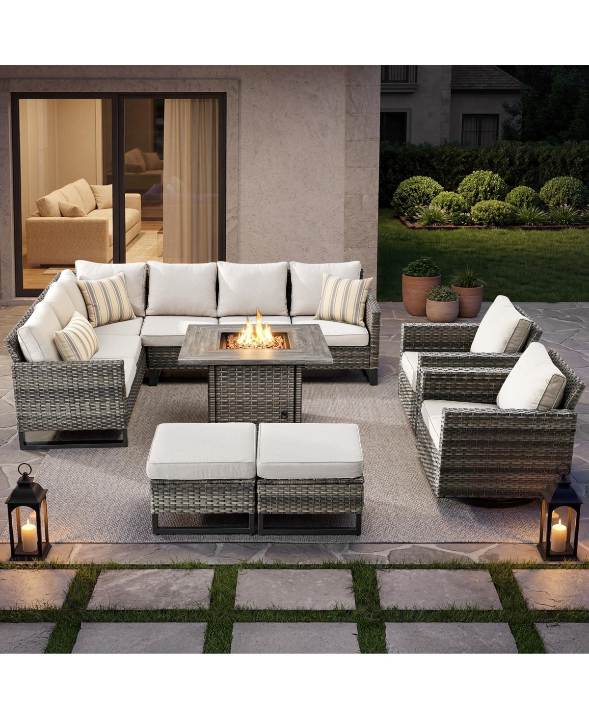 Click here for Pocassy 8 Pieces Outdoor Patio Furniture Set with... prices