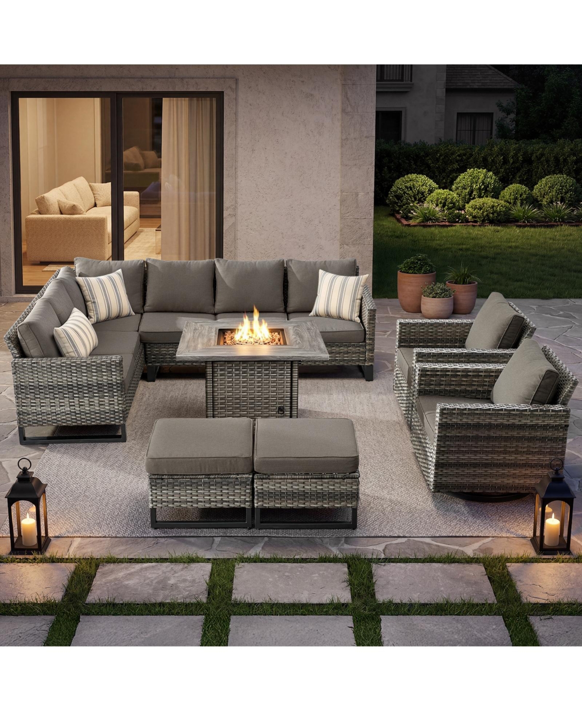 Click here for Pocassy 8 Pieces Outdoor Patio Furniture Set with... prices