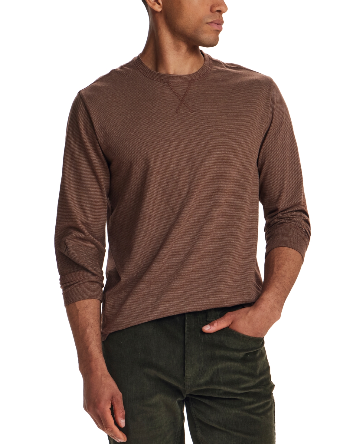 Click here for Weatherproof Vintage Mens Microstripe Jersey Crewn... prices