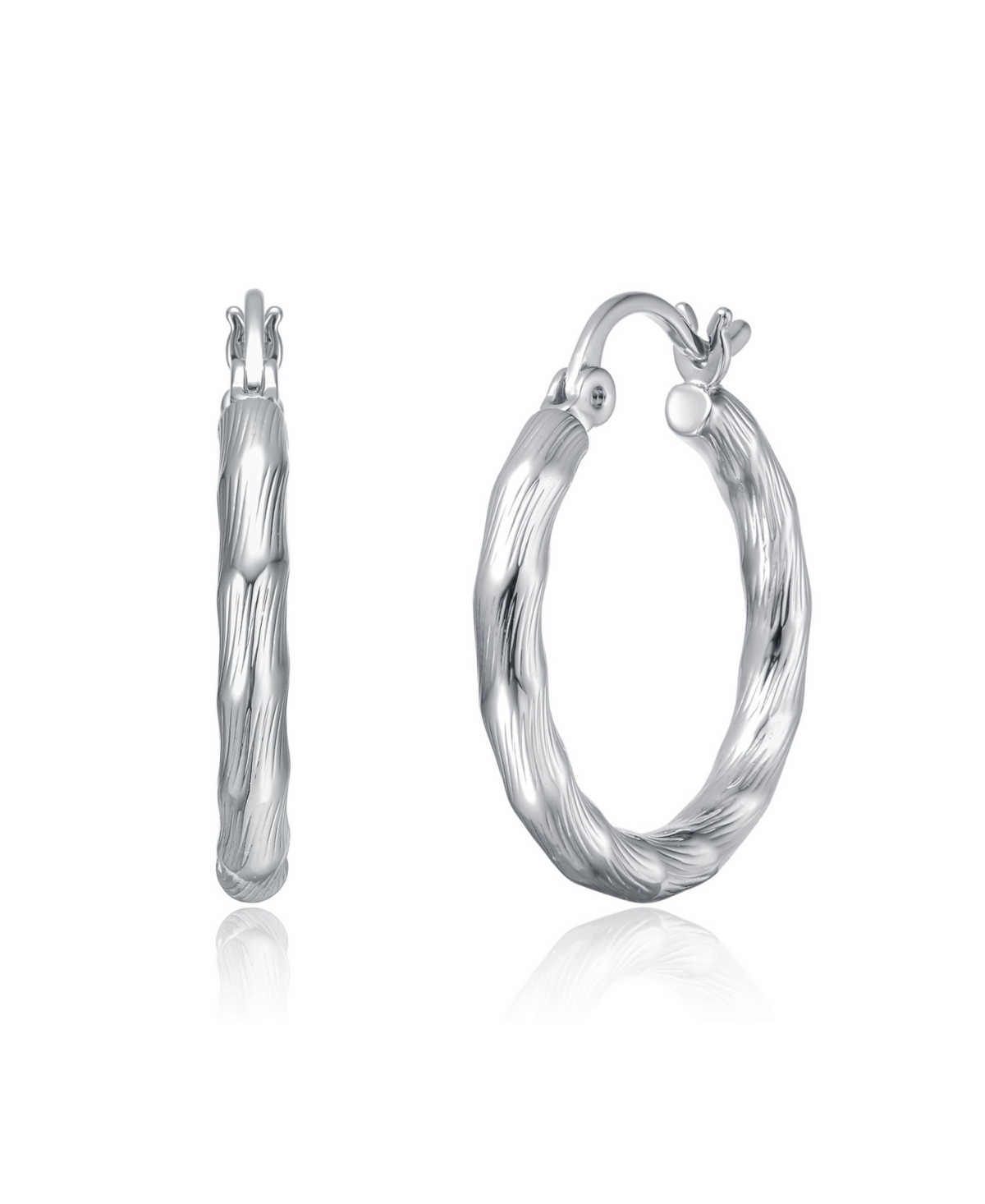 Click here for Twisted Hoop Earrings in White Gold Plated or 14K... prices