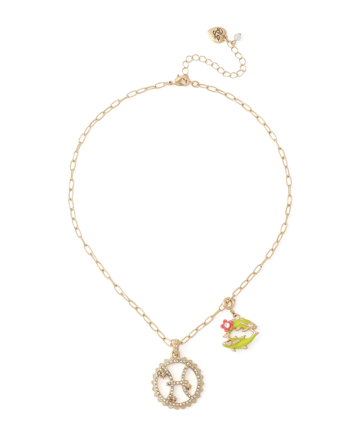 Click here for Betsey Johnson Faux-Stone Pisces Celestial Pendant... prices