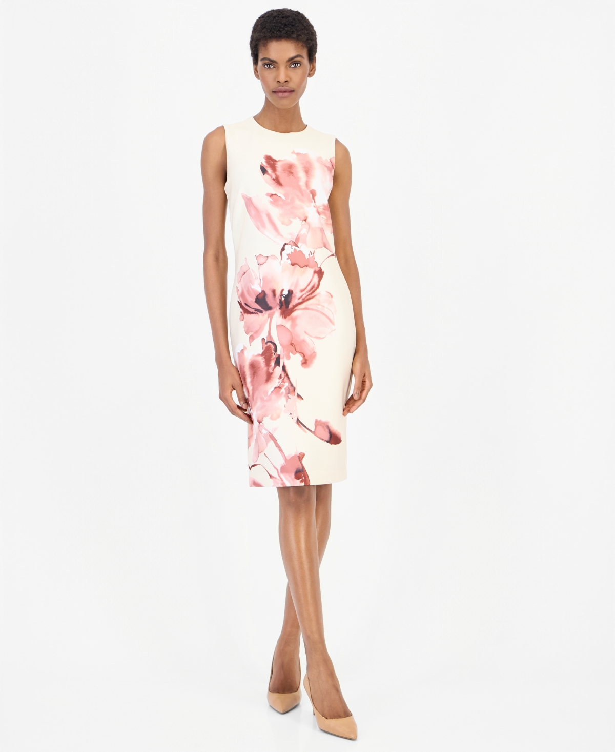 Click here for Anne Klein Womens Printed Scuba Sleeveless Floral... prices