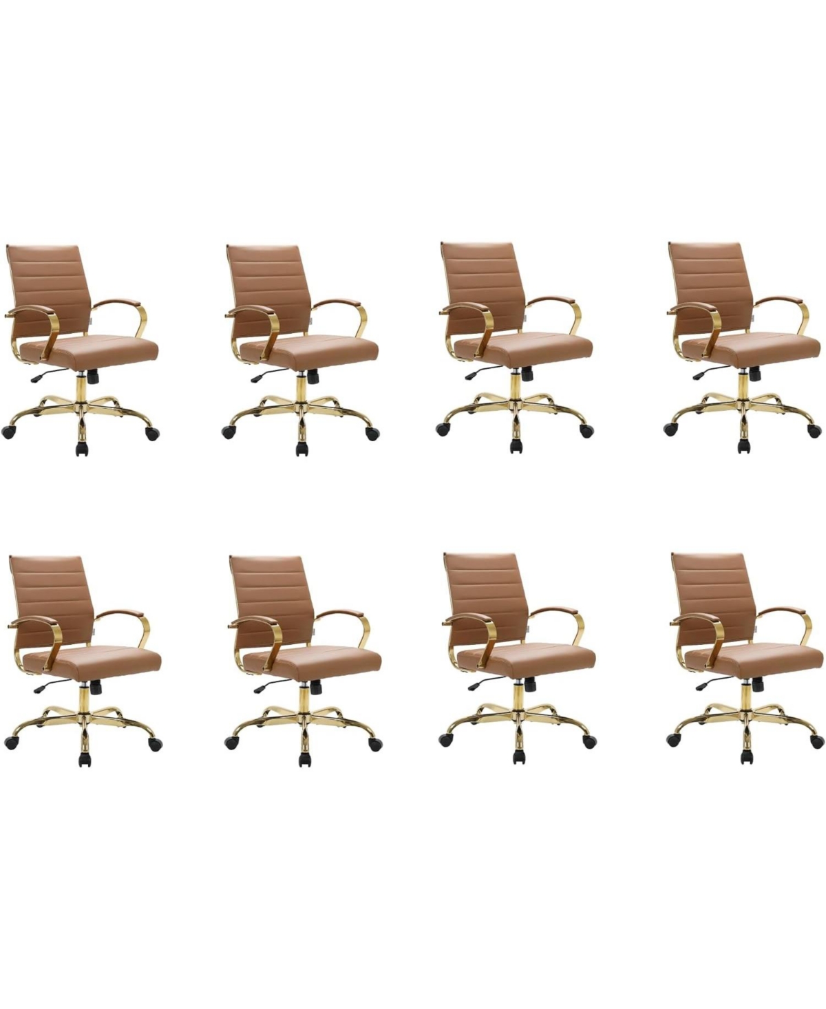 Click here for LeisureMod (Set of 8) Benmar Modern Leather Office... prices