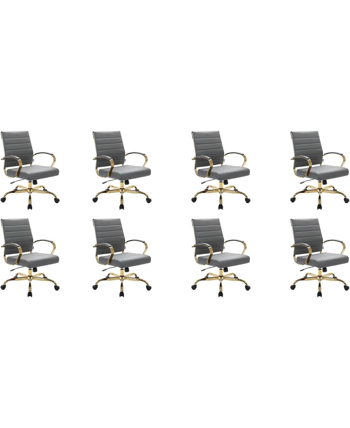 Click here for LeisureMod (Set of 8) Benmar Modern Leather Office... prices