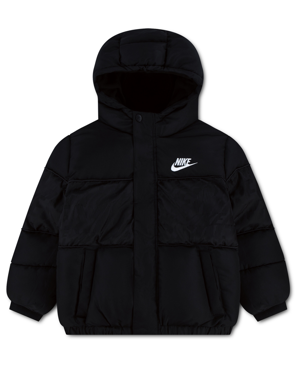 Click here for Nike Boys 4-7 Jacquard Logo Mixed Media Puffer Jac... prices