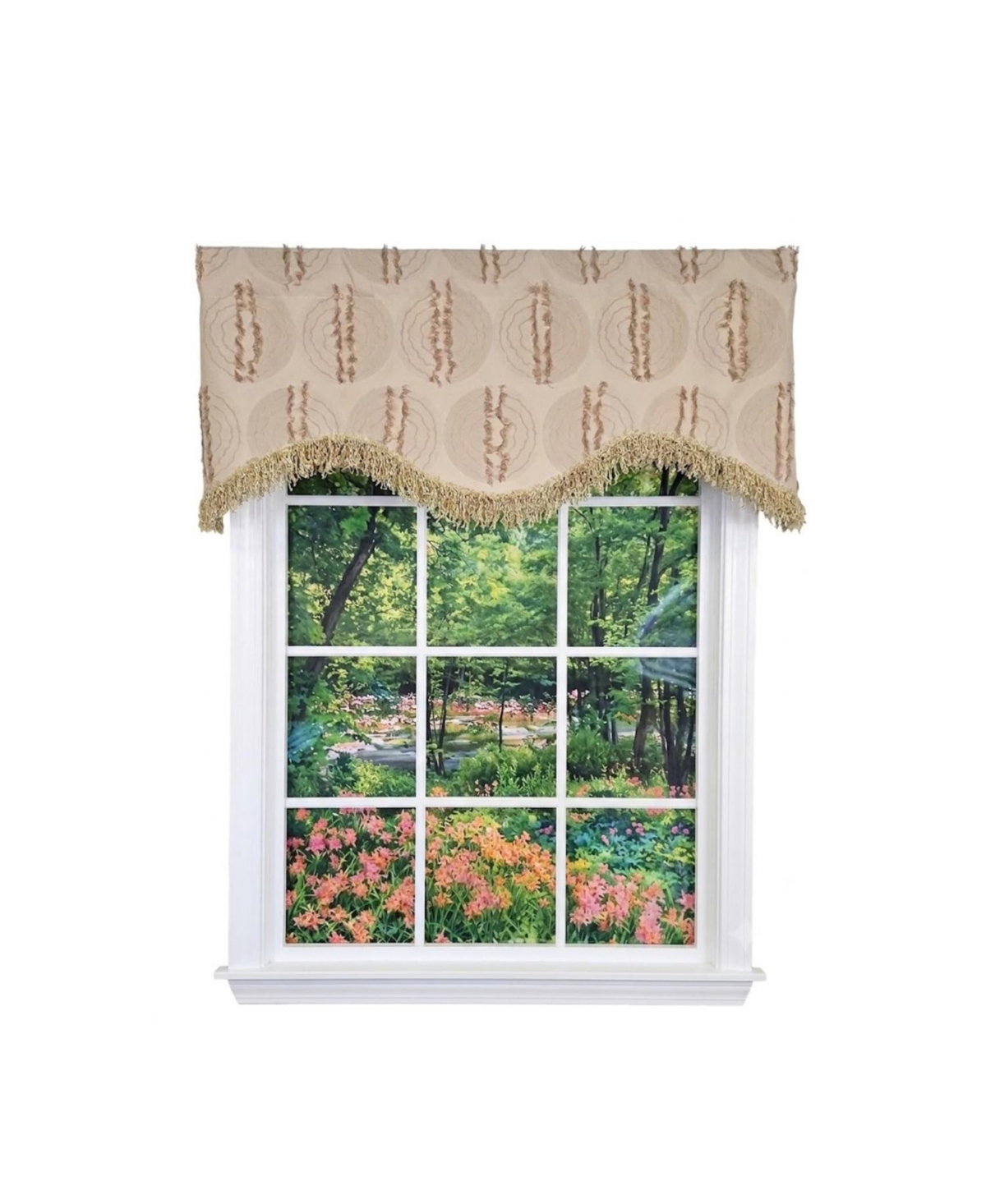 Click here for Rlf Home Shaggy Trimmed Cornice Window Valance 100... prices
