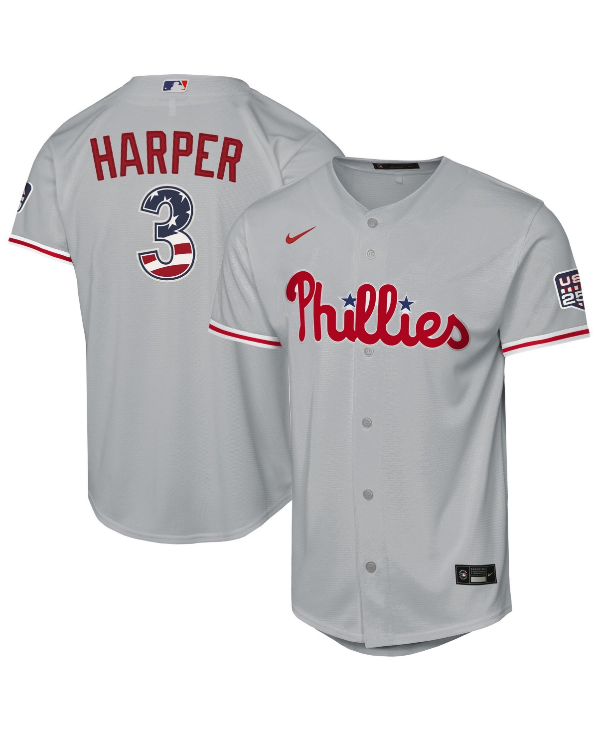 Click here for Nike Big Boys and Girls Bryce Harper Gray Philadel... prices