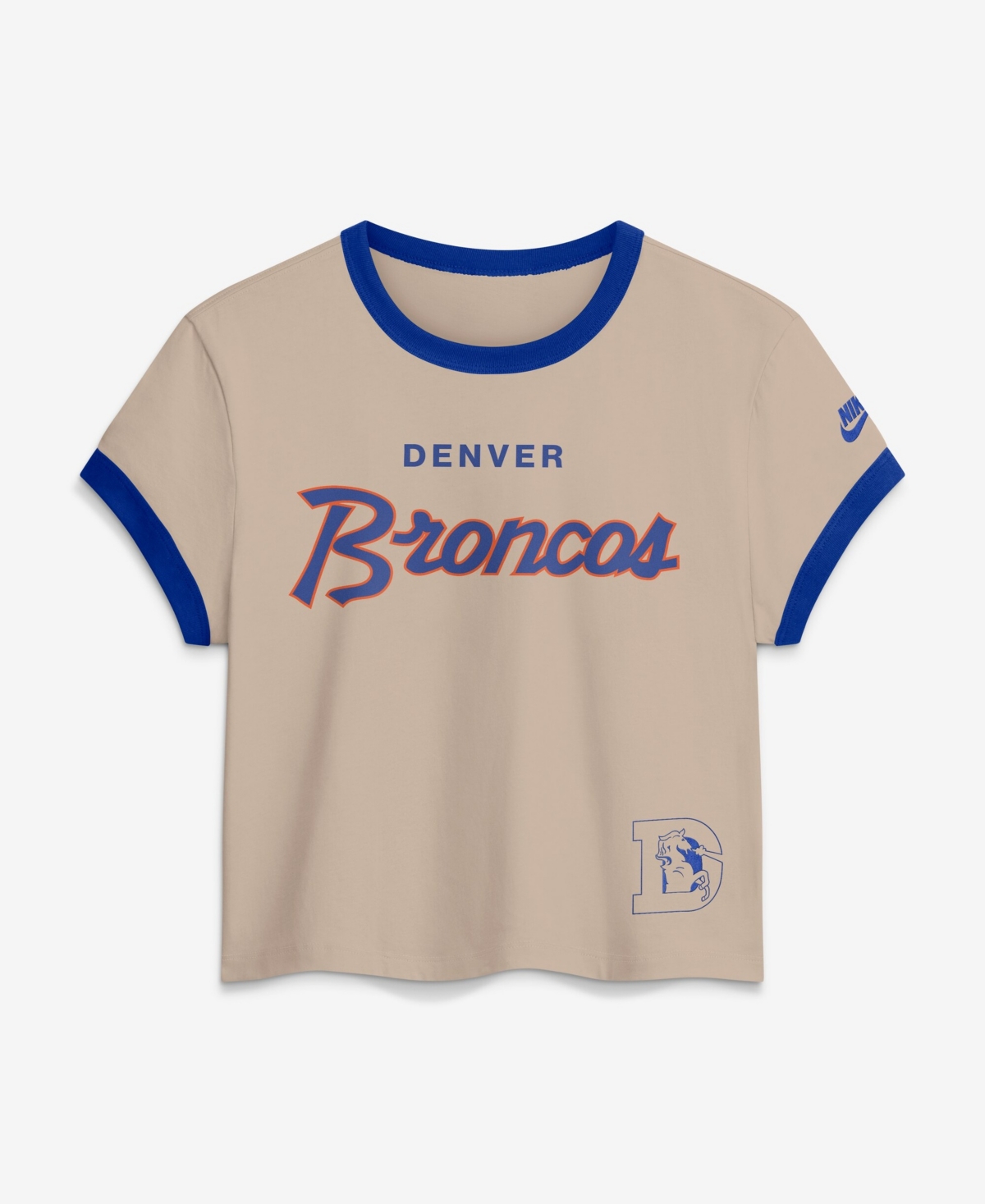 Click here for Nike Womens Cream Denver Broncos Rewind Ringer Mod... prices