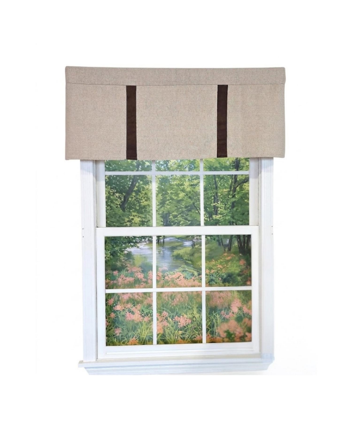 Click here for Rlf Home Denton Flat Line Window Valance Cotton Ro... prices
