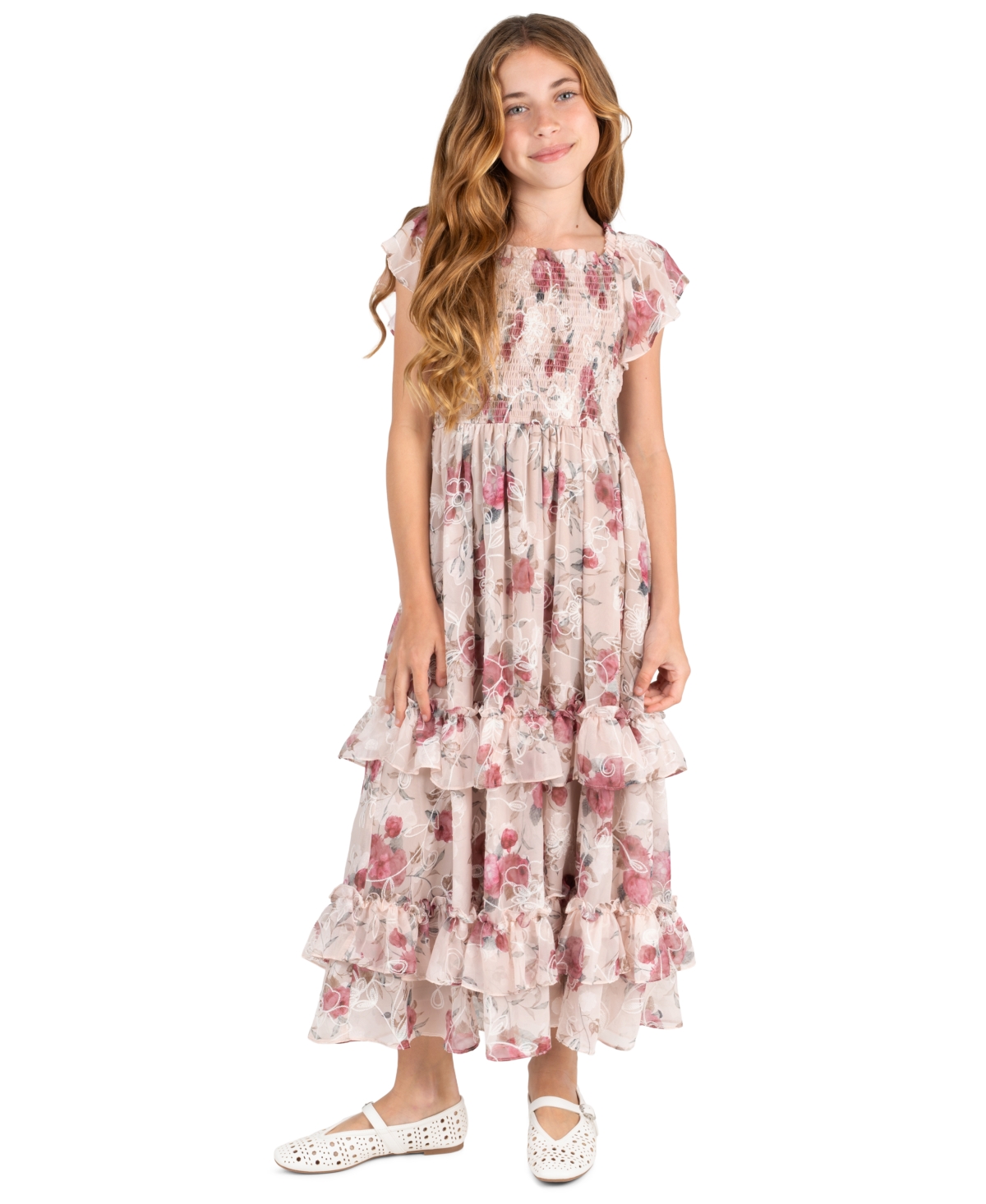 Click here for Rare Editions Girls 7-14 Embroidered Burnout Chiff... prices