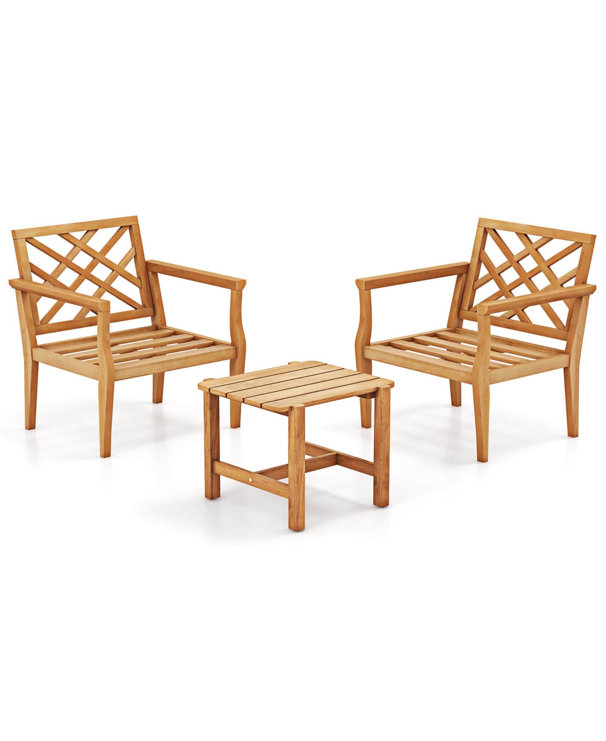 Click here for Gymax 3Pieces Patio Dinning Set End Table and Chai... prices
