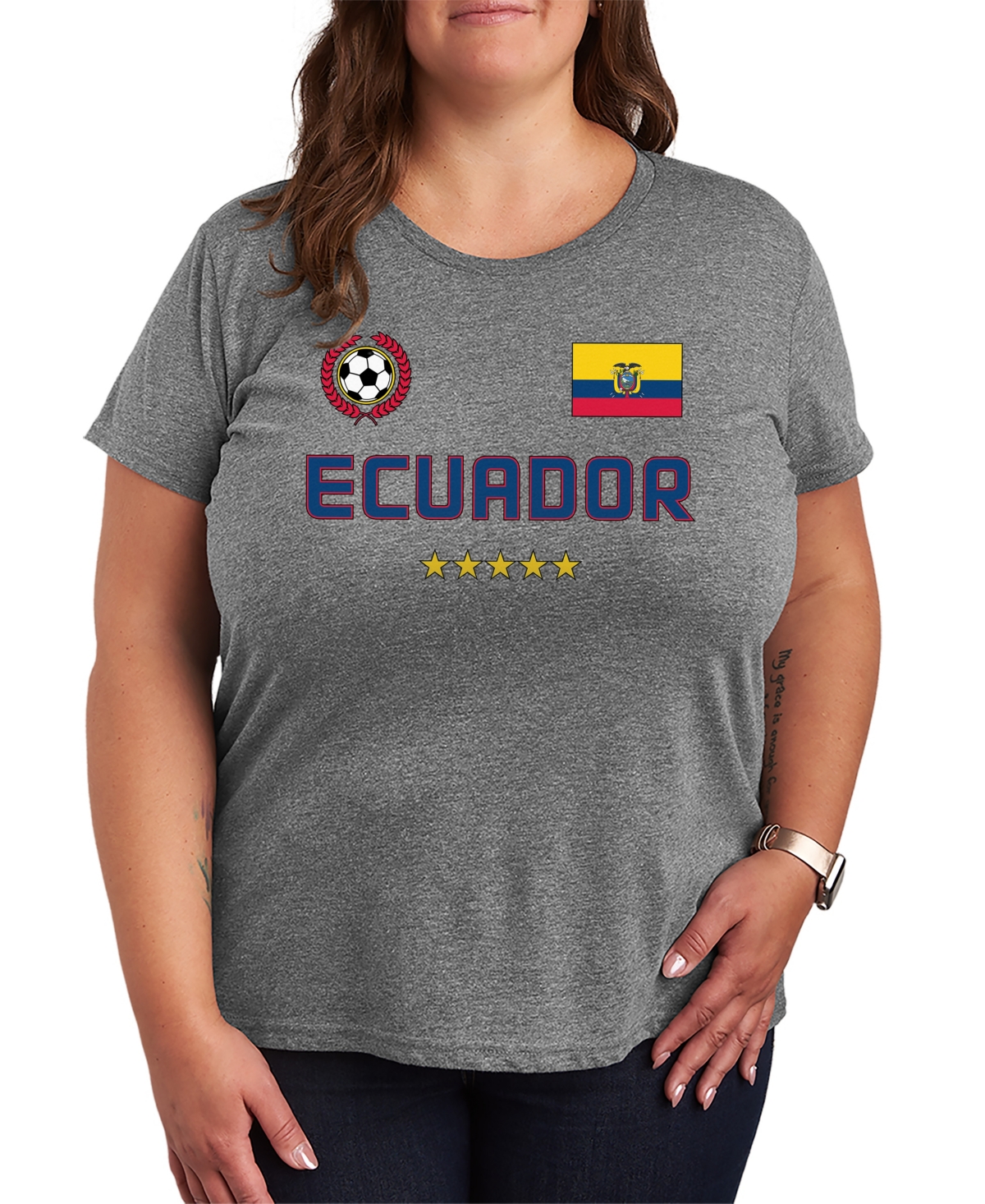 Click here for Hybrid Apparel Plus Size Ecuador Soccer Graphic T-... prices