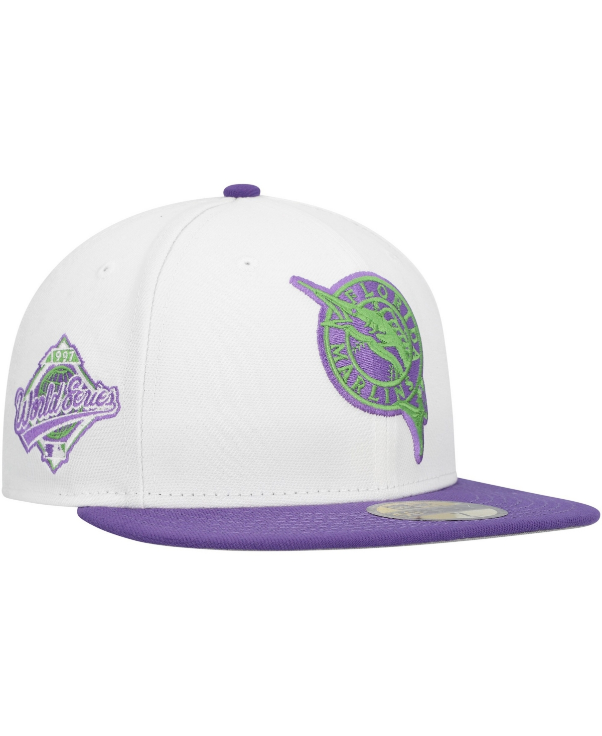 Click here for New Era Mens White Florida Marlins Side Patch 59FI... prices