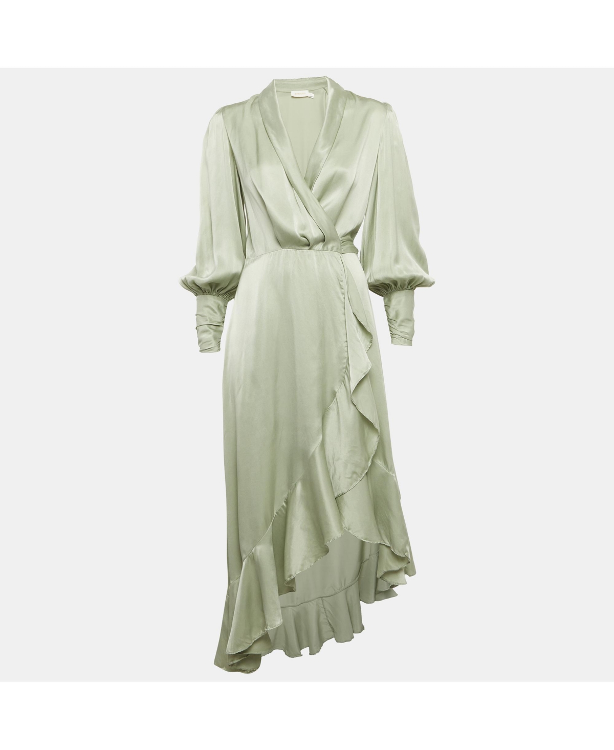 Click here for Pre-Owned Zimmermann Womens Satin Asymmetric Ruffl... prices