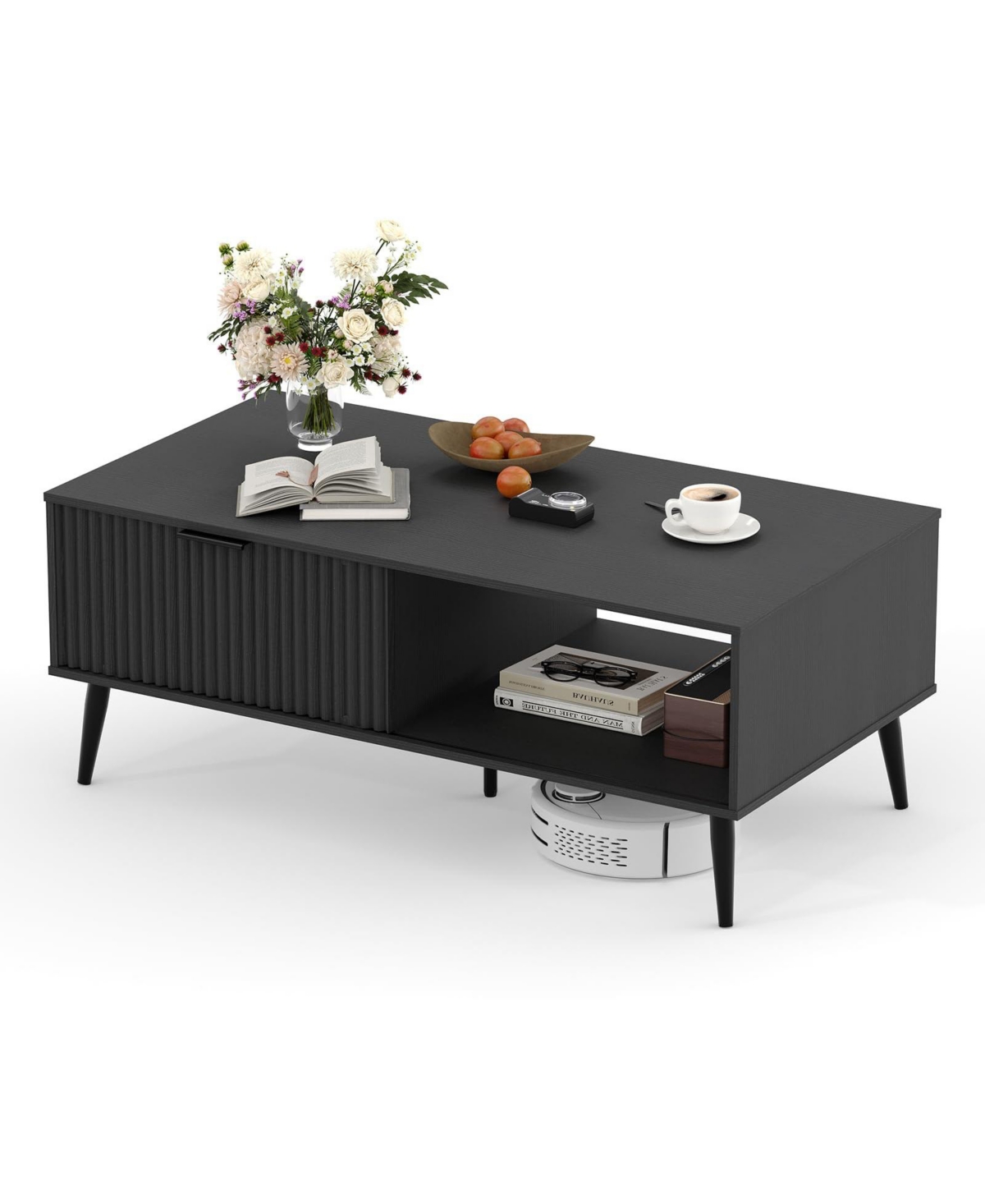 Click here for 41.34 inch Rectangle Coffee Table  2-Tier Farmhous... prices