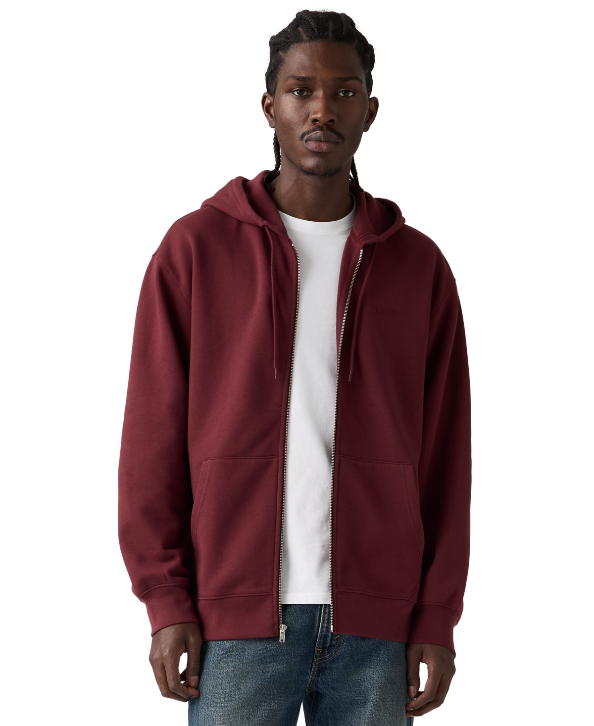 Click here for Levis Mens Fleece Relaxed-Fit Zip-Up Hoodie - Tawn... prices