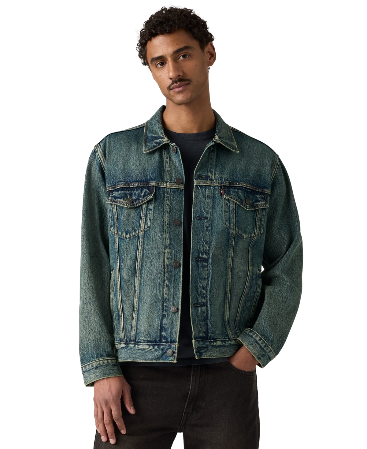 Click here for Levis Mens Relaxed-Fit Trucker Jacket - Time Well... prices