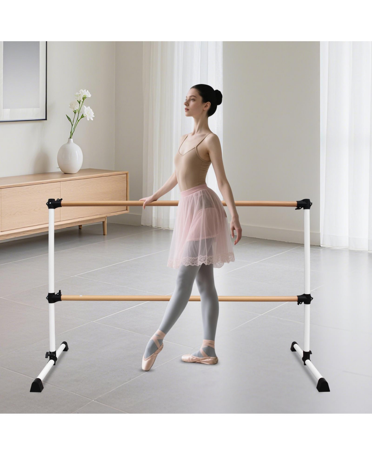 Click here for Zeny Solid Wood Ballet Barre With Adjustable Range... prices