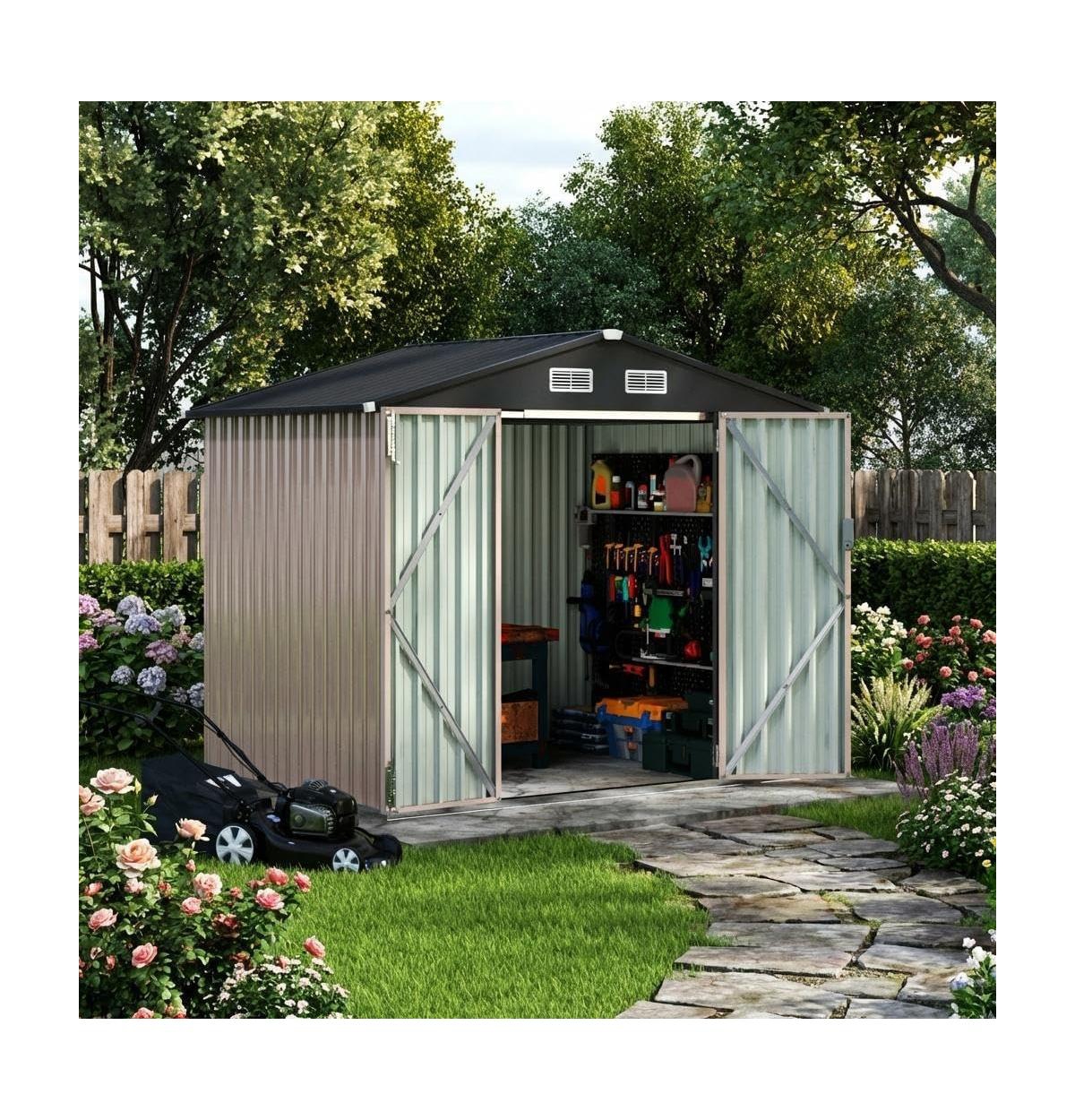 Click here for gaomon 12x10 Feet Metal Shed Floor(No Shed)  Heavy... prices