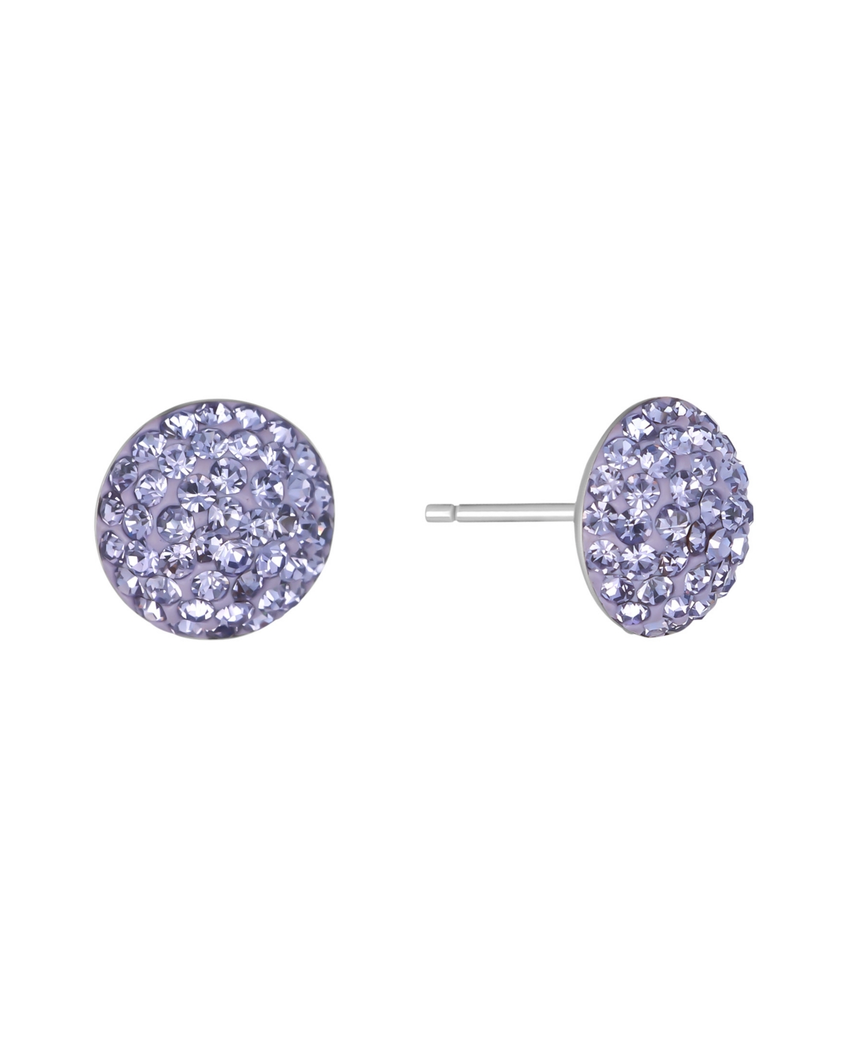 Click here for Macys 9mm Crystal Half Ball Stud Earrings - Purple prices