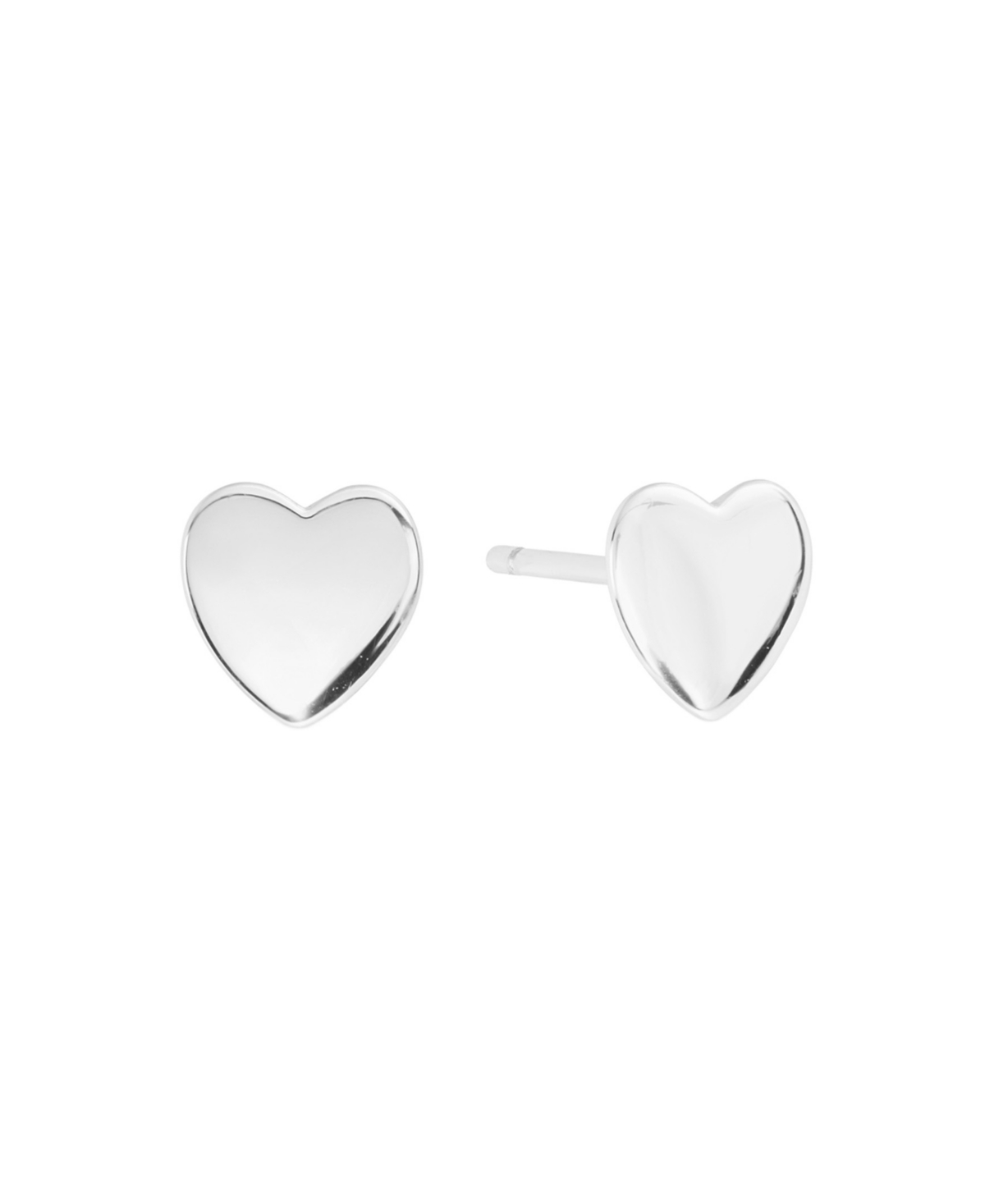 Click here for Macys Sterling Silver-Plated Heart Stud Earrings -... prices