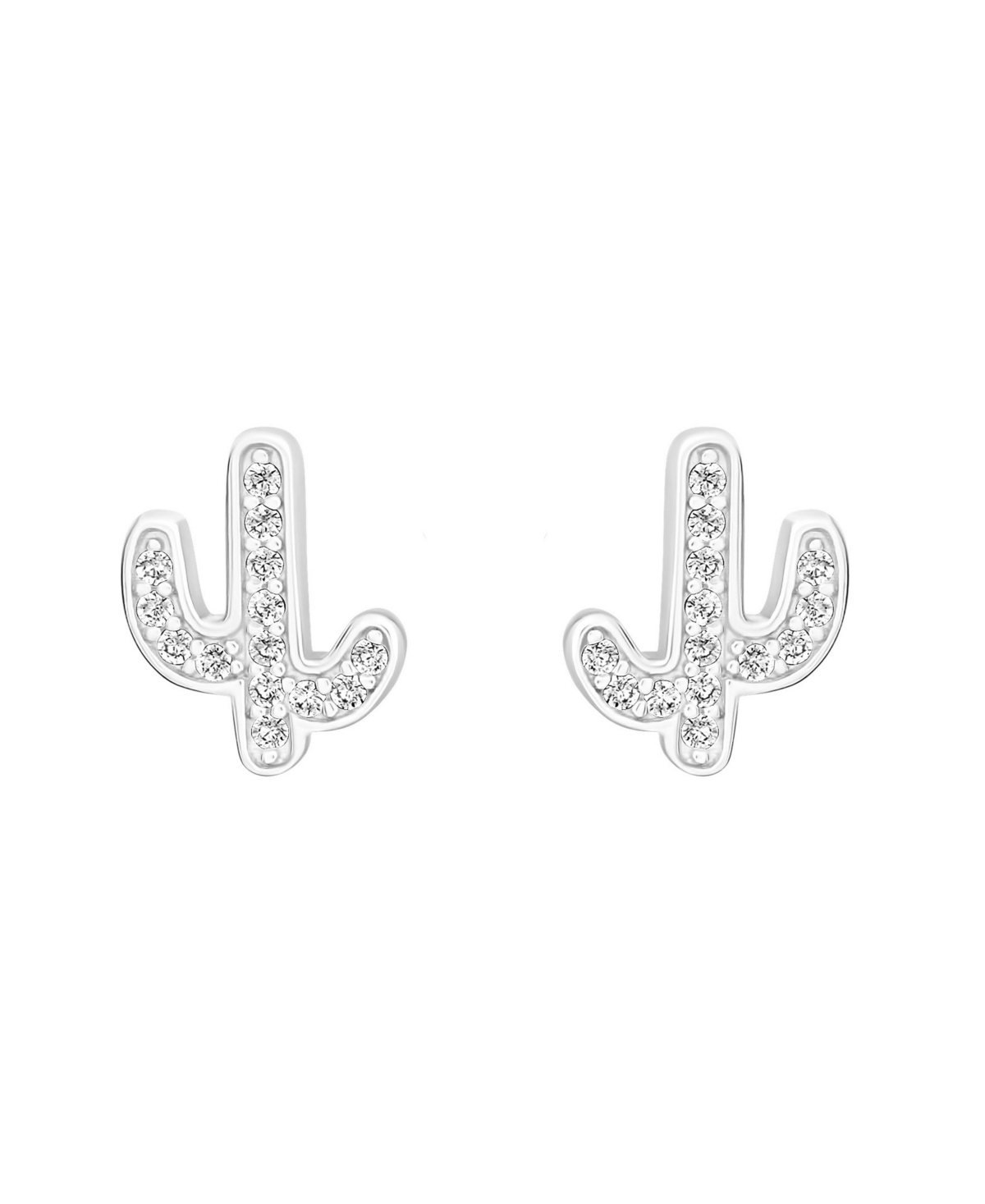 Click here for Macys Cubic Zirconia Cacus Stud Earrings - Silver prices
