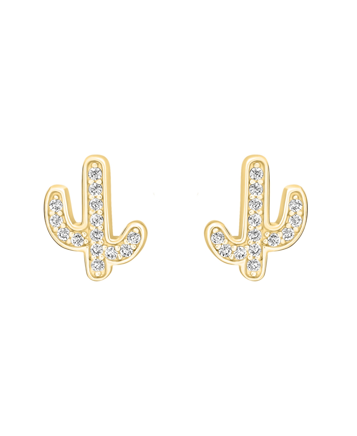 Click here for Macys Cubic Zirconia Cacus Stud Earrings - Gold prices