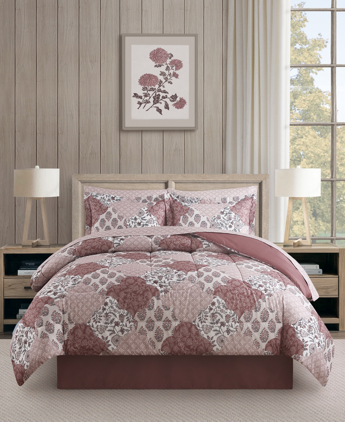 Click here for Kayla Patchwork 8-Piece Reversible Printed Microfi... prices