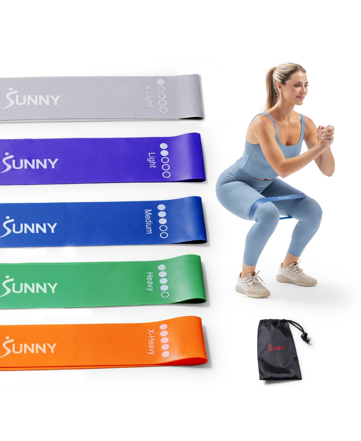 Click here for Sunny Health & Fitness Resistance Loop Bands - 5 L... prices
