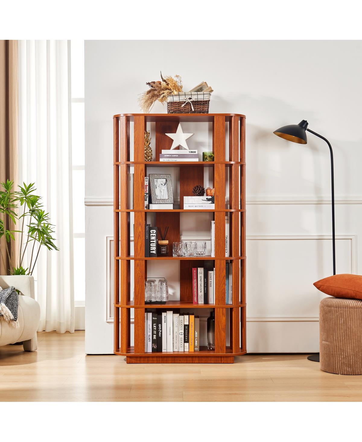 Click here for Streamdale Furniture 5-Tier Wooden Oval Open Books... prices