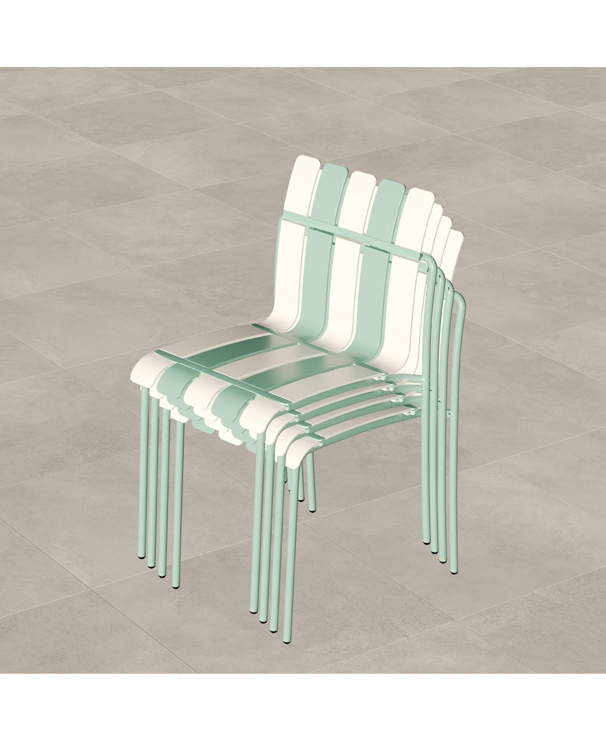 Click here for Mondawe Set of 4 Modern Striped Color Block Chairs... prices