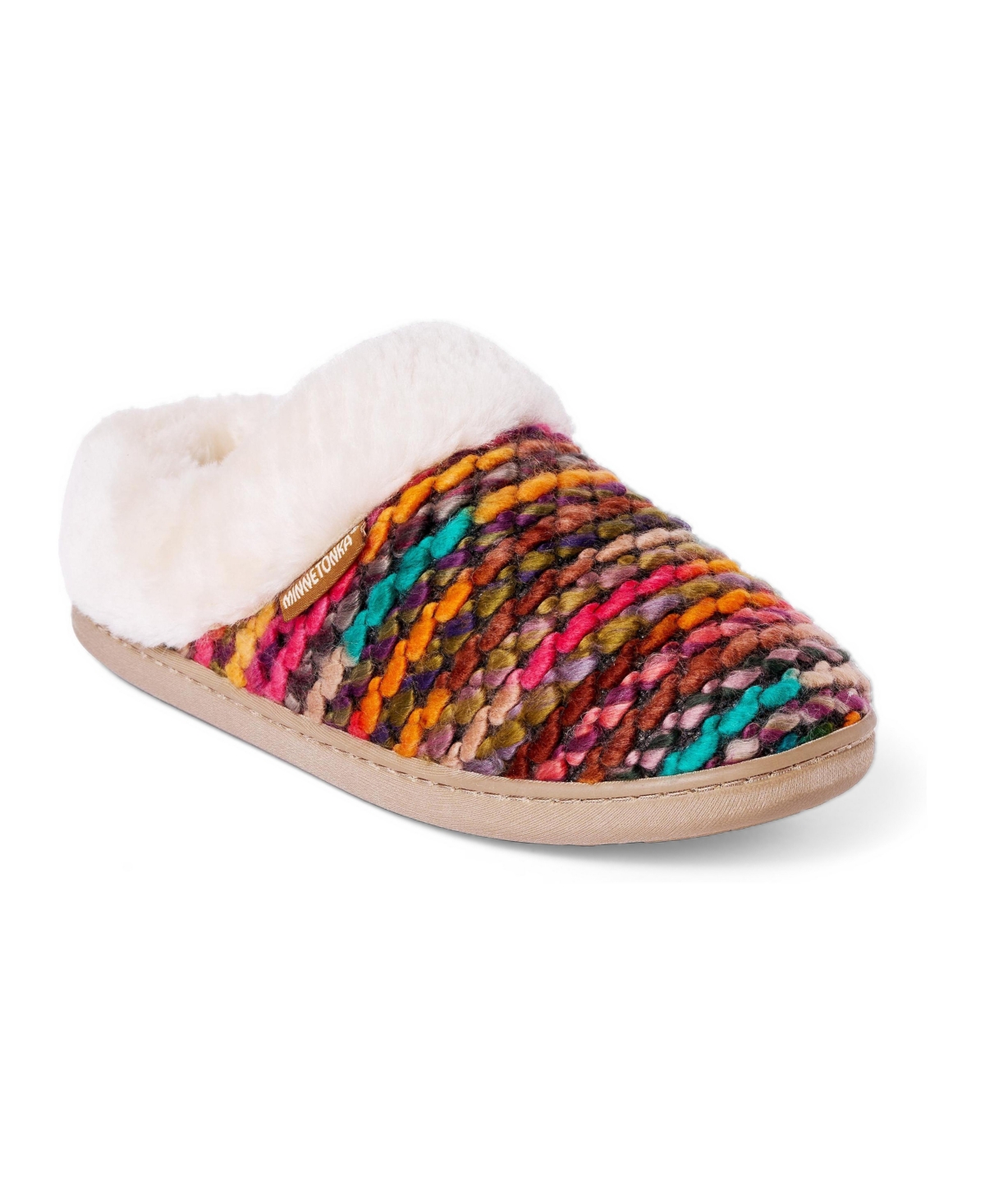 Click here for Minnetonka Womens Dina Clog Slippers - Knit multi prices