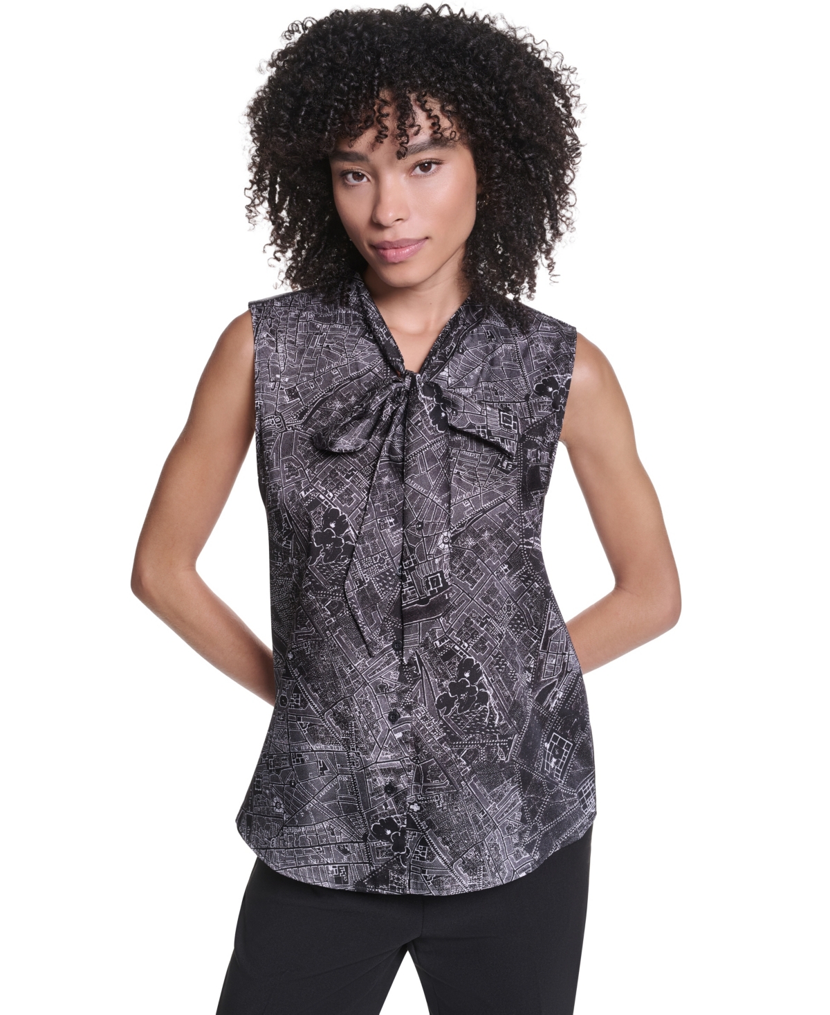 Click here for Karl Lagerfeld Paris Womens Sleeveless Mock-Neck B... prices