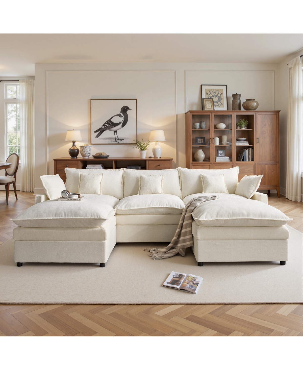 Click here for Xizzi 108 U-Shaped Modular Sectional Sofa with 2 O... prices
