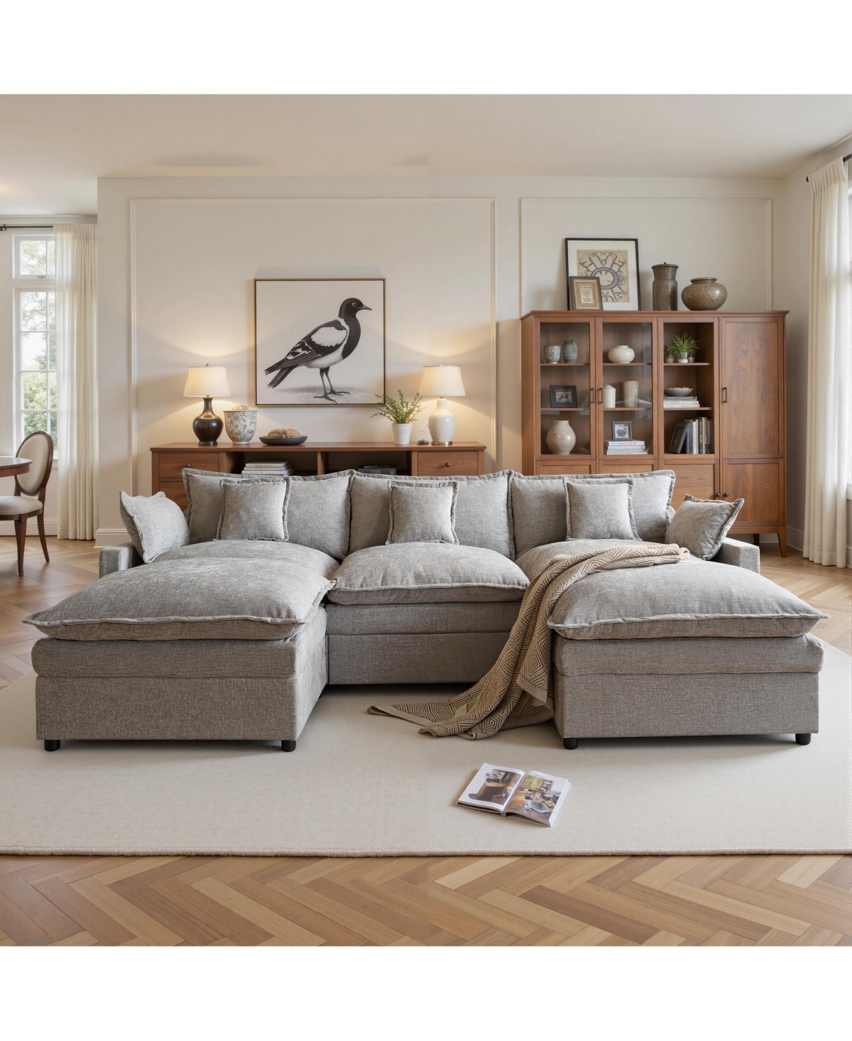 Click here for Xizzi 108 U-Shaped Modular Sectional Sofa with 2 O... prices