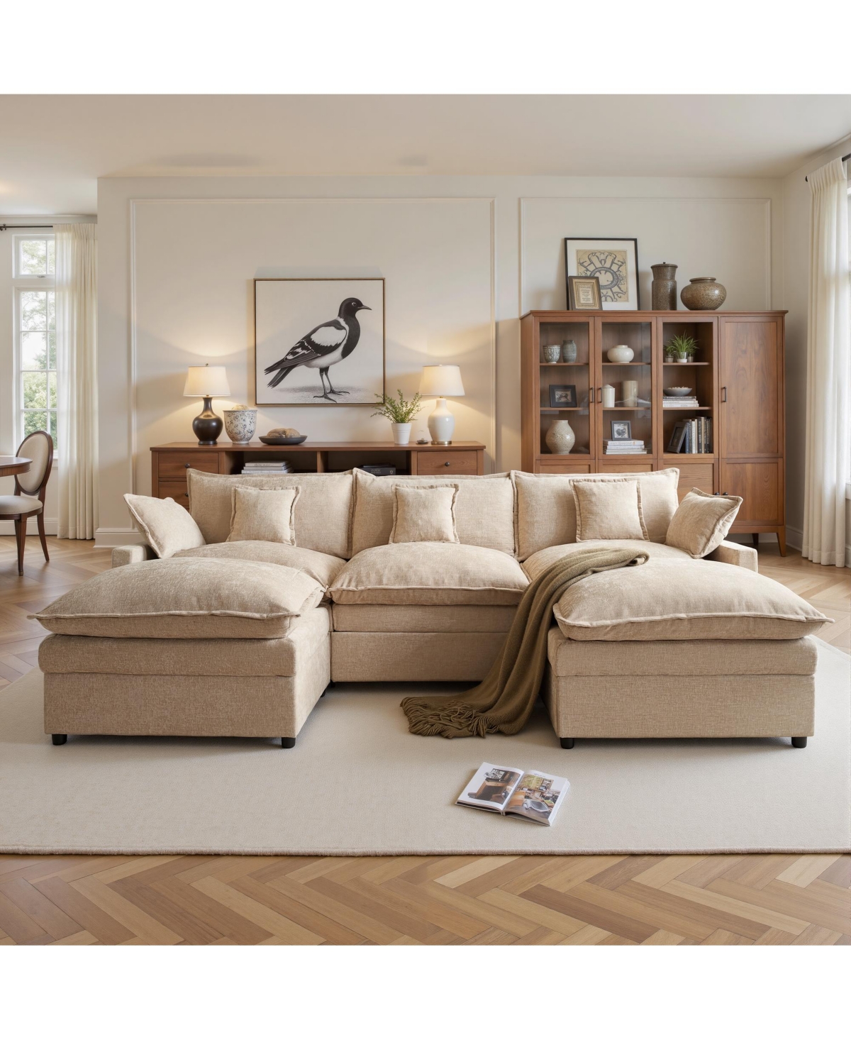 Click here for Xizzi 108 U-Shaped Modular Sectional Sofa with 2 O... prices