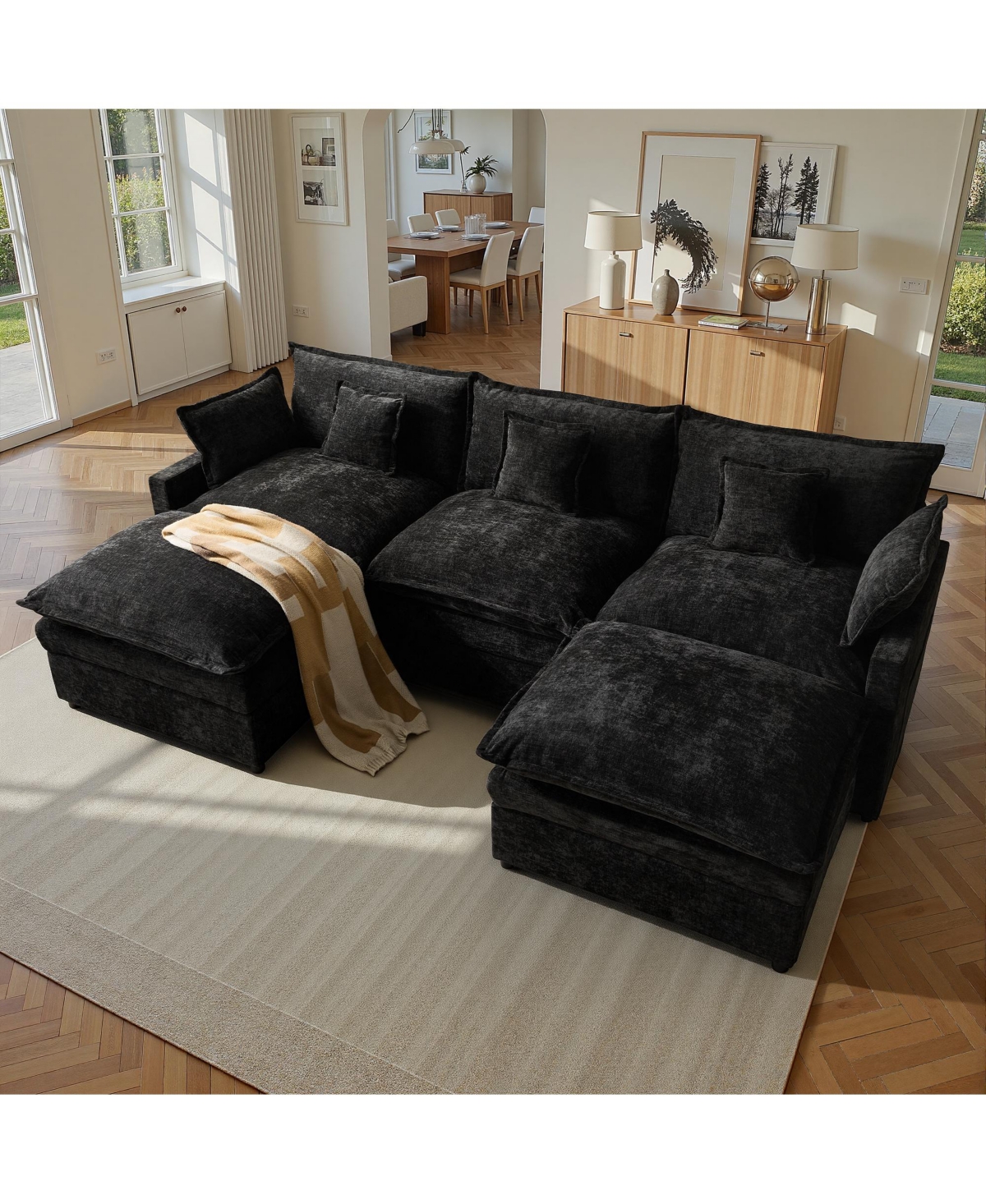 Click here for Xizzi 108 U-Shaped Modular Sectional Sofa with 2 O... prices