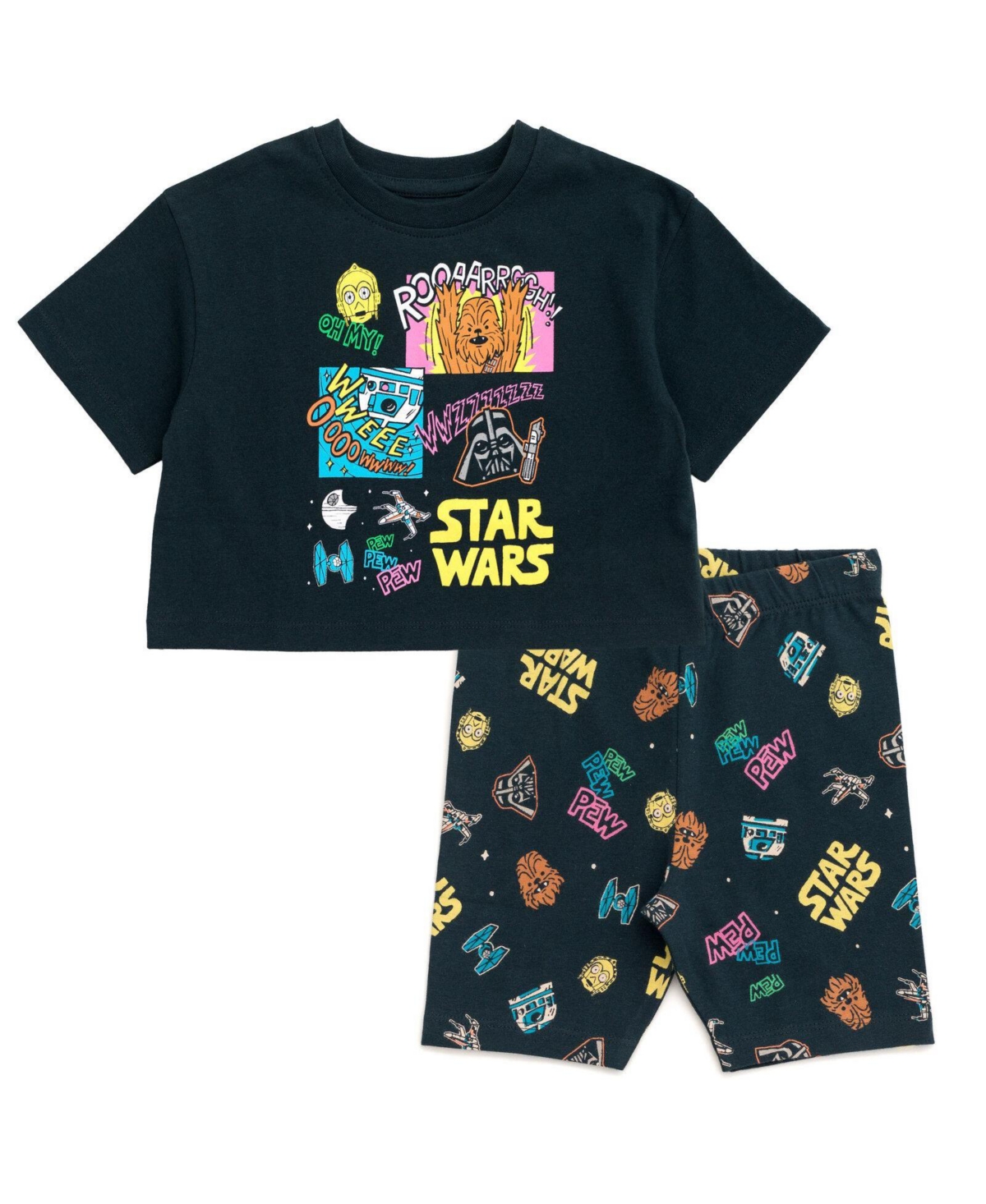 Click here for Star Wars Girls 2-Piece Cropped Tee and Bike Short... prices