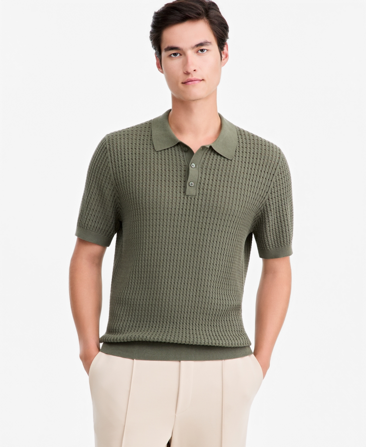 Click here for Alfani Mens Cotton Short-Sleeve Polo Sweater  Macy... prices