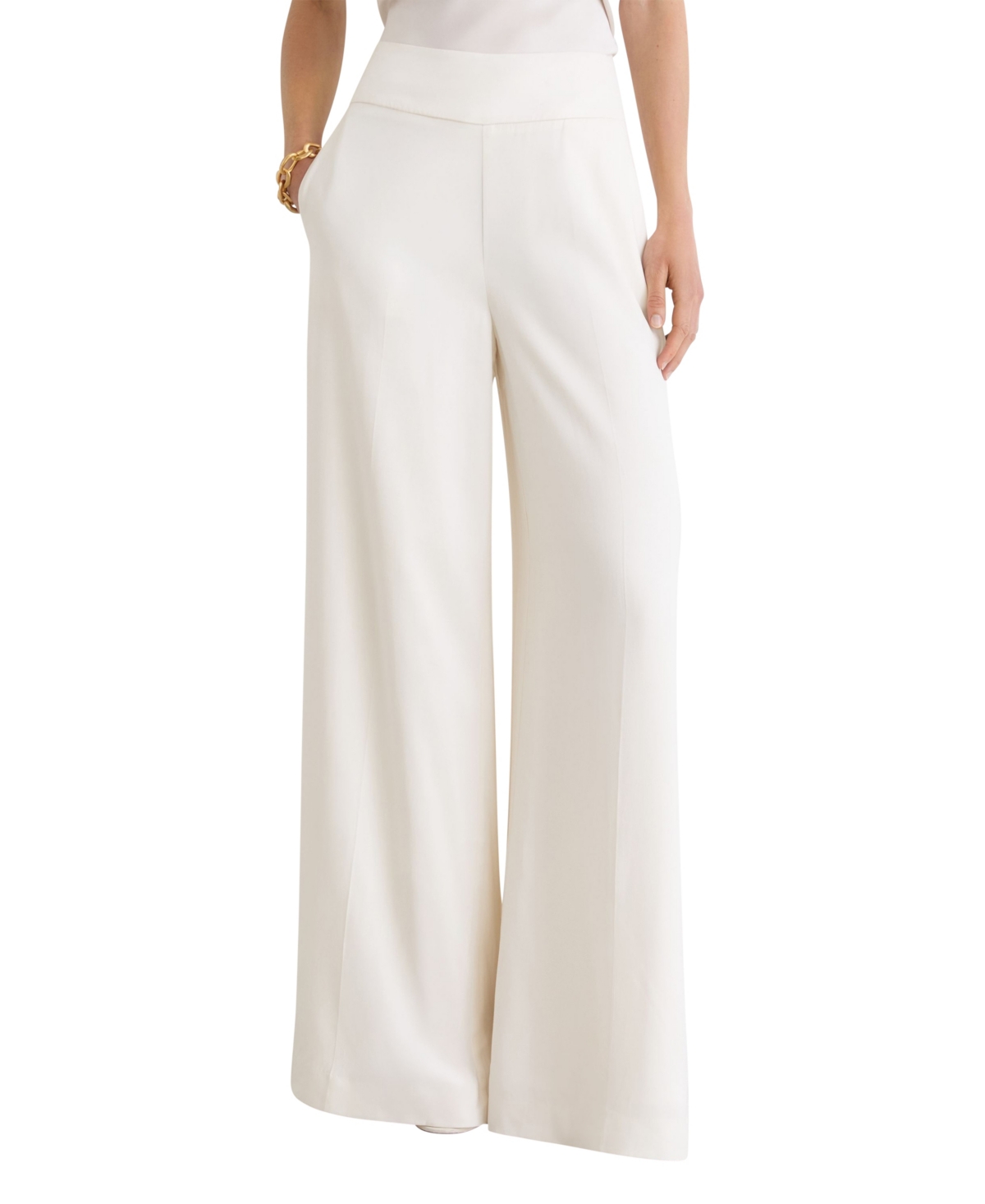 Click here for Reiss Womens Clover Wide-Leg Mid-Rise Trousers - W... prices