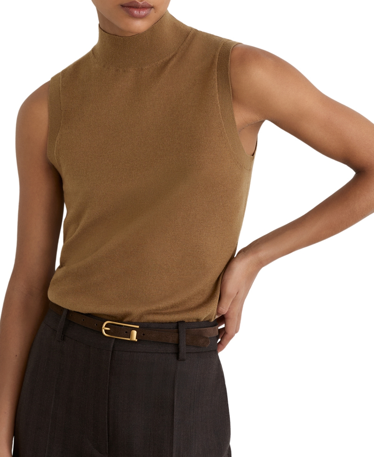 Click here for Reiss Womens Evelyn Funnel Neck Sleeveless Merino... prices