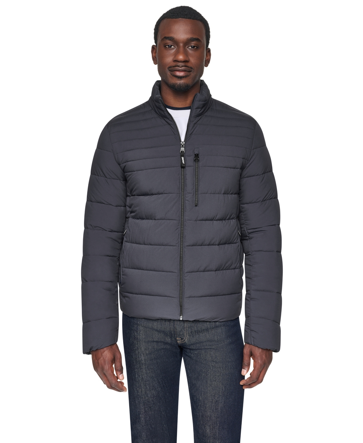 Click here for Dkny Mens Stretch Puffer Jacket - Iron prices