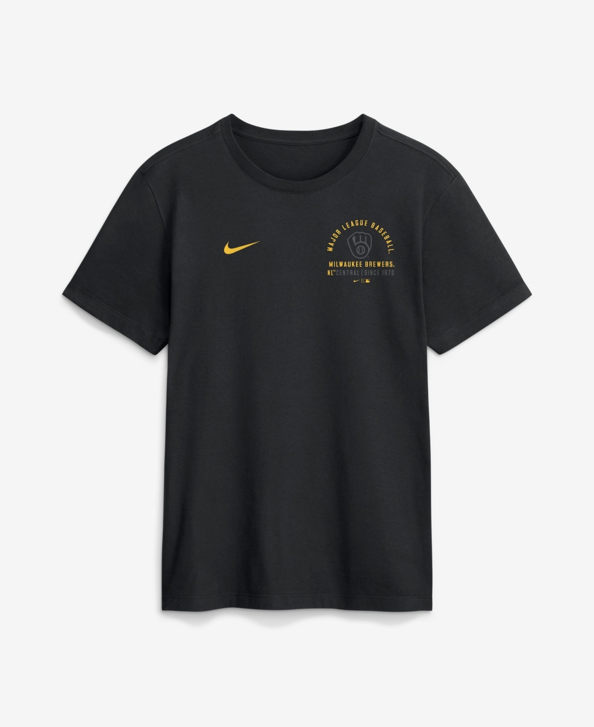 Click here for Nike Mens Black Milwaukee Brewers Split Logo T-Shi... prices