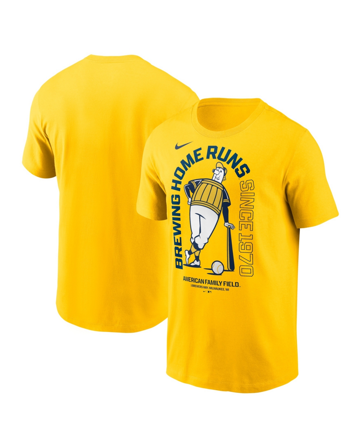 Click here for Nike Mens Gold Milwaukee Brewers Local T-Shirt - G... prices