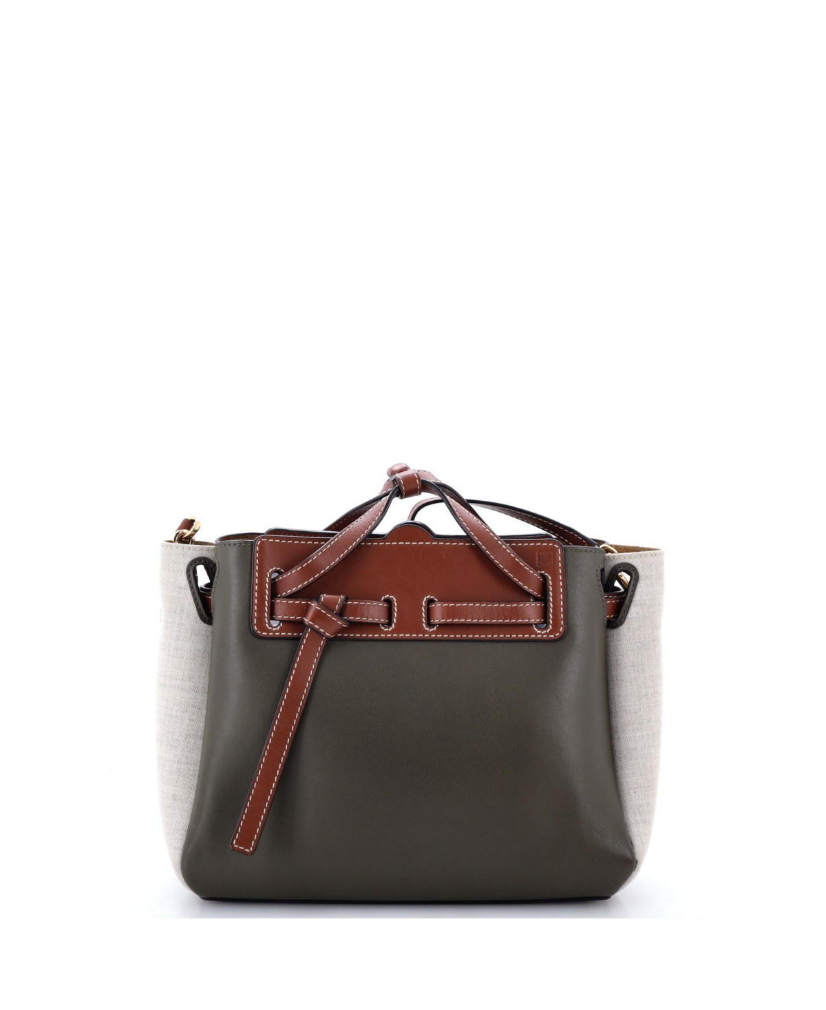 Click here for Pre-Owned Loewe Mini Lazo Bag Leather with Canvas... prices