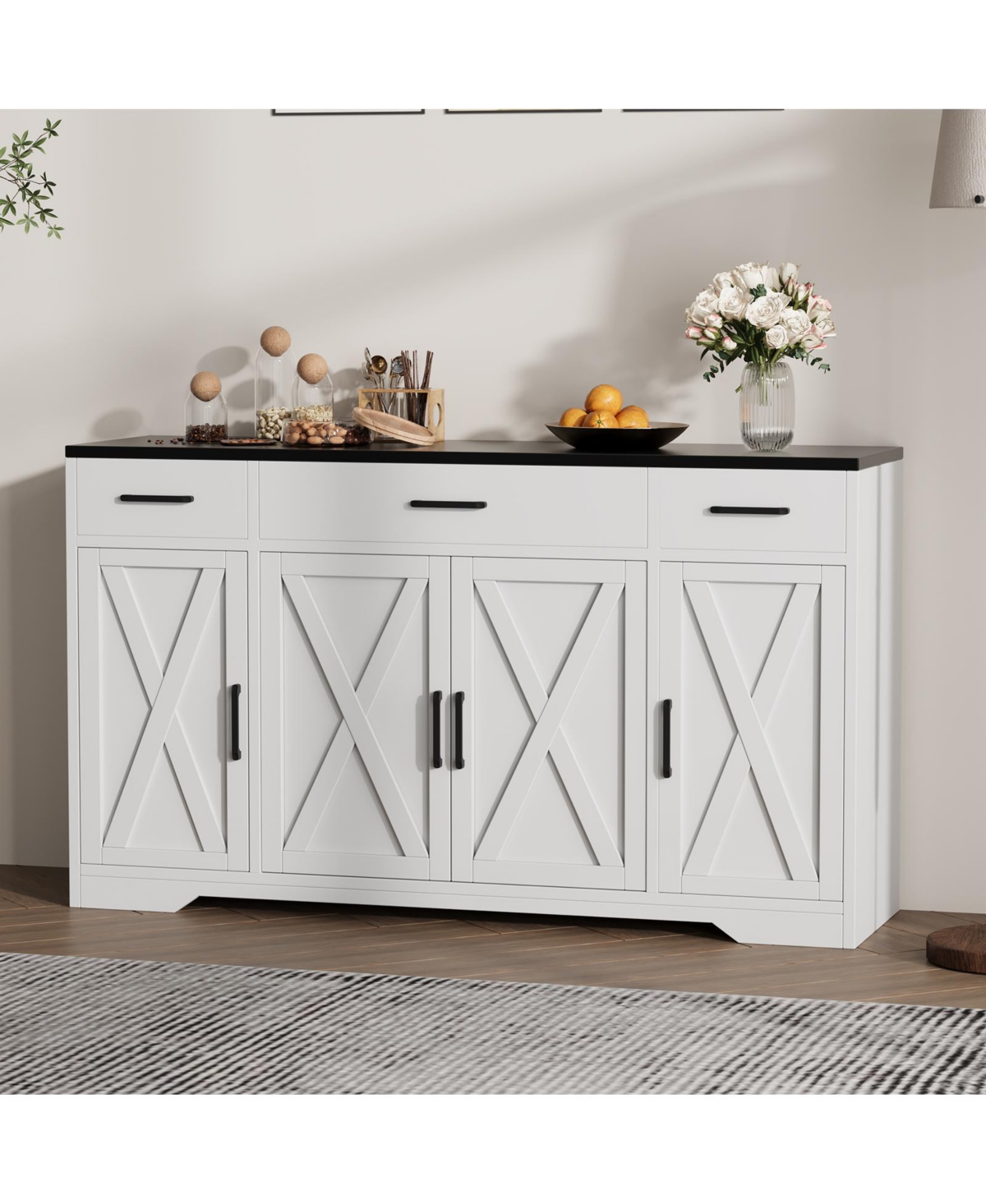 Click here for homfan Buffet Sideboard Cabinet with 3 Drawers  St... prices