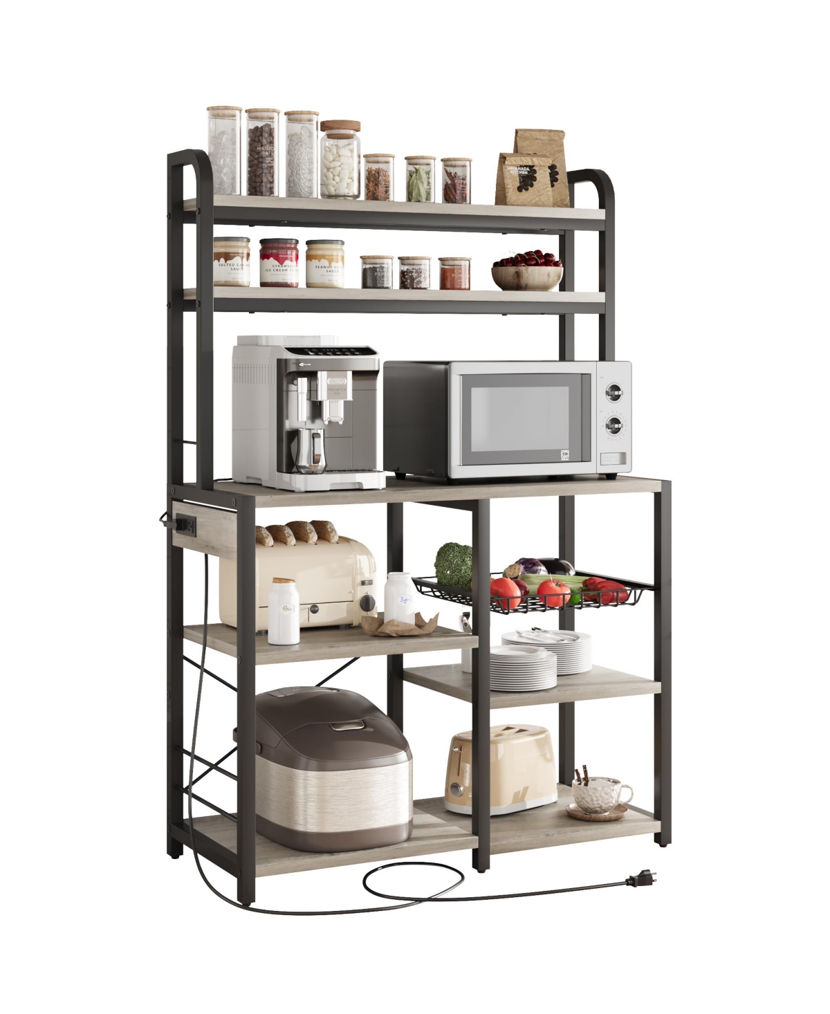 Click here for homfan 6-Tier Childs Storage Bookshelf with Power... prices