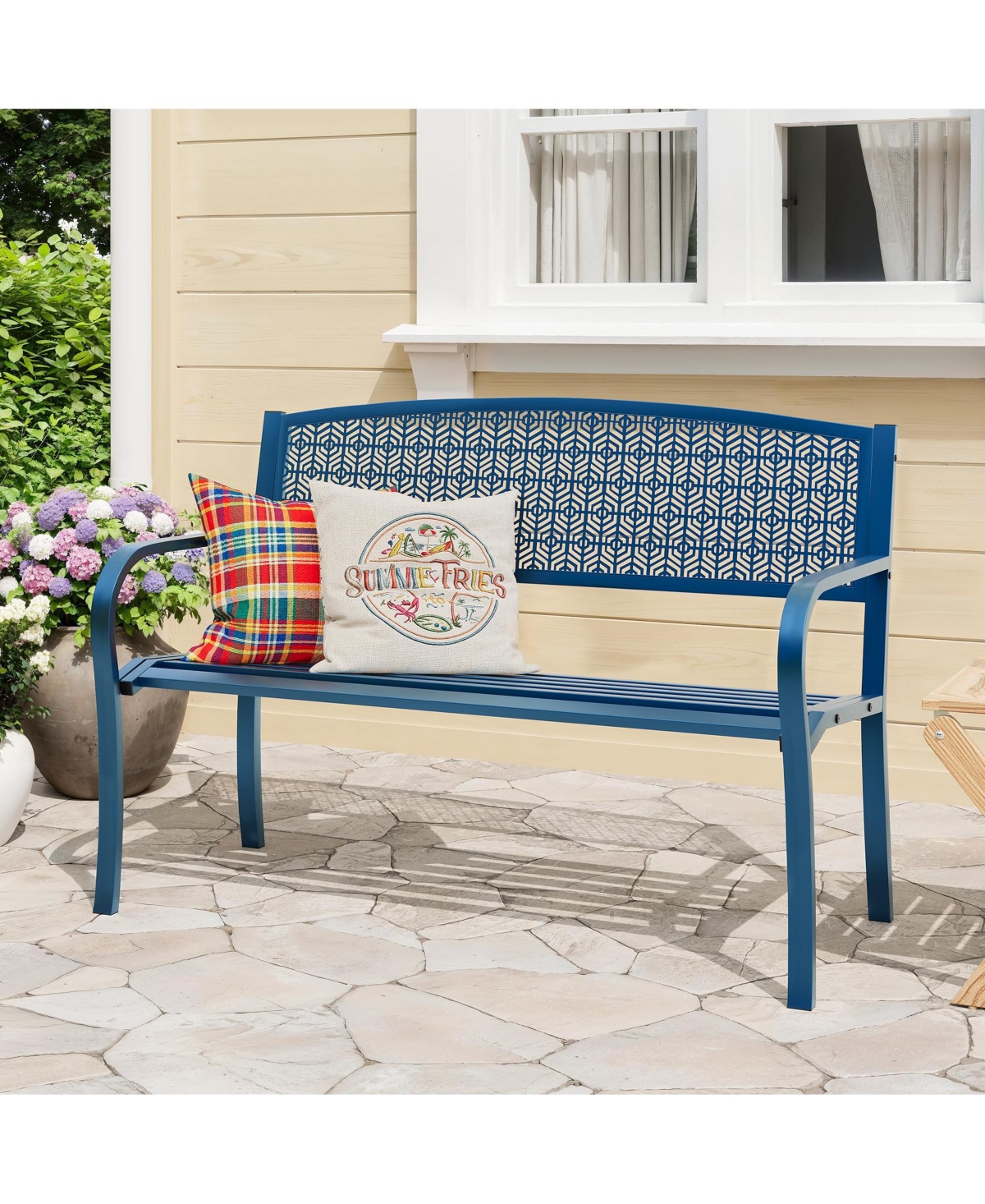 Click here for GarveeLife 50 Outdoor Metal Garden Bench  Patio St... prices